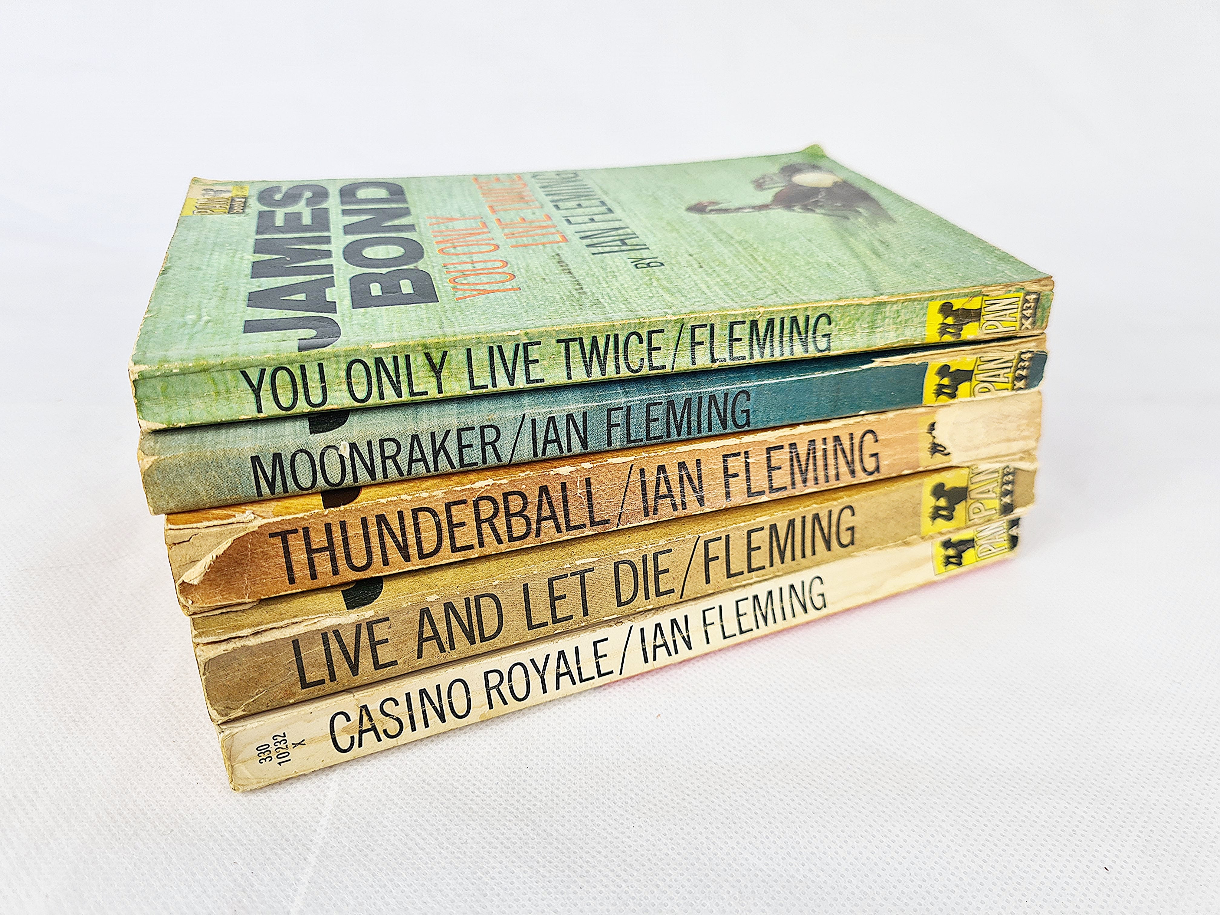 Set Of Five James Bond Books By Ian Fleming – thevintagebookcompany